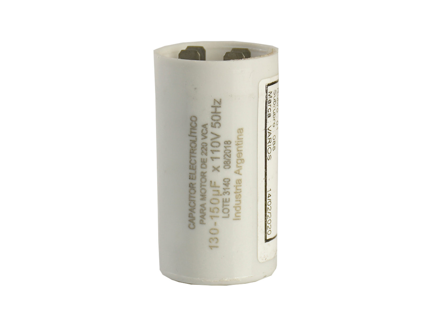 CAPACITOR ELECTROLITICO 130 - 150 MF 110 V CAPACITRON - Service Italia